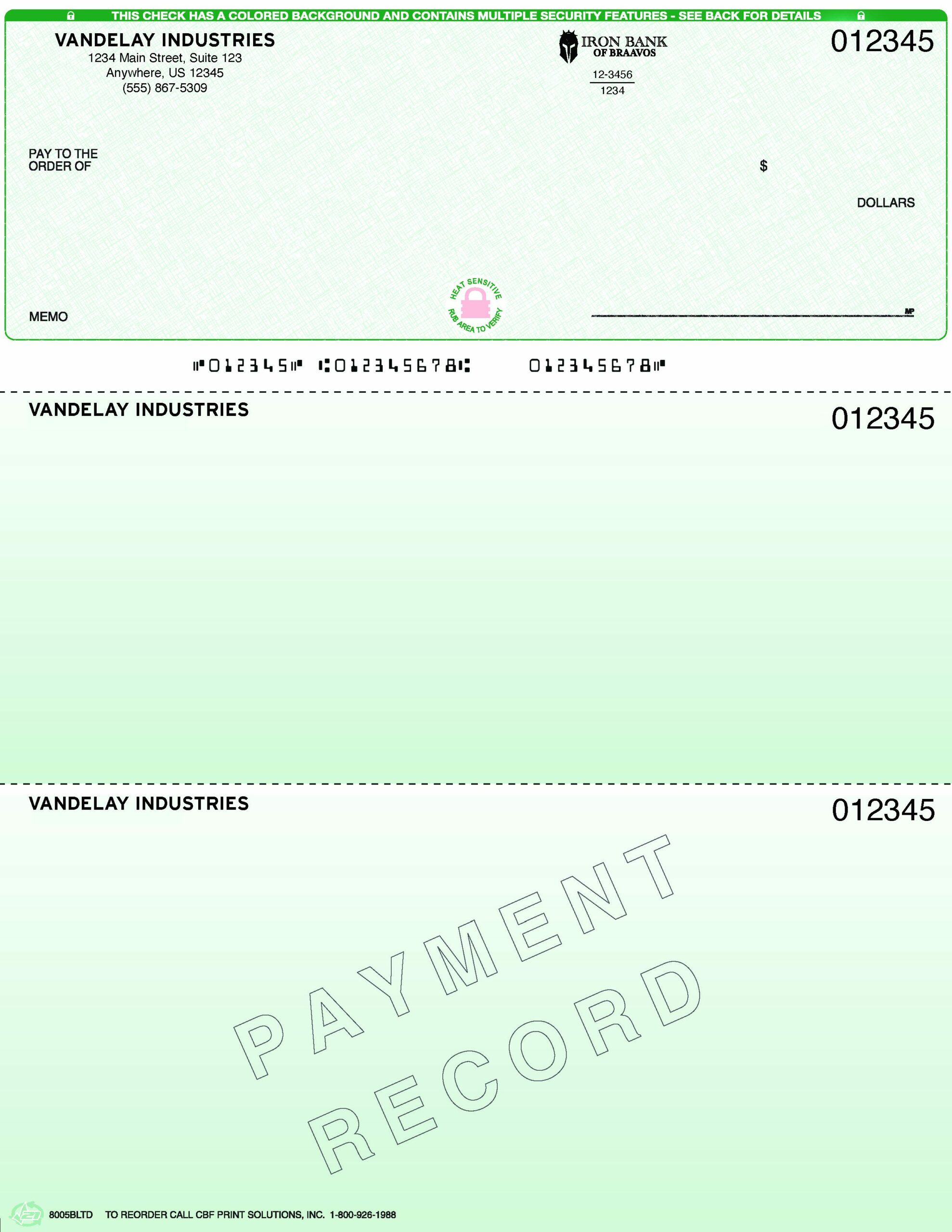 Security Check Paper - CBF Print Solutions Inc.